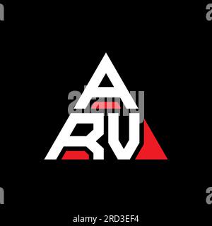 ARV triangle letter logo design with triangle shape. ARV triangle logo ...