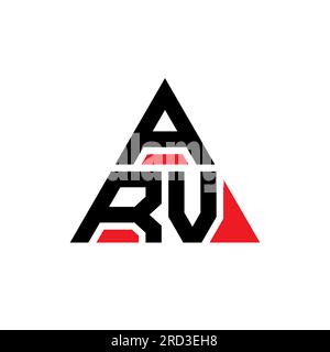ARV triangle letter logo design with triangle shape. ARV triangle logo ...