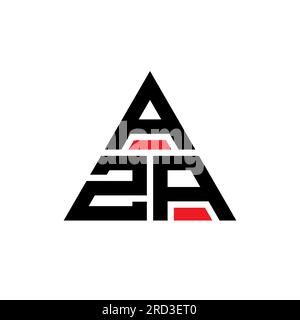 AZA triangle letter logo design with triangle shape. AZA triangle logo ...