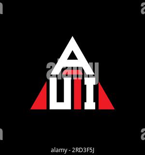 AUI triangle letter logo design with triangle shape. AUI triangle logo ...
