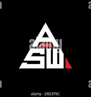 ASW letter logo design with polygon shape. ASW polygon and cube shape ...
