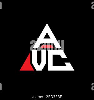AVC triangle letter logo design with triangle shape. AVC triangle logo ...