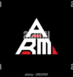 ARM triangle letter logo design with triangle shape. ARM triangle logo ...