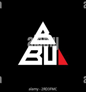 BBU triangle letter logo design with triangle shape. BBU triangle logo ...