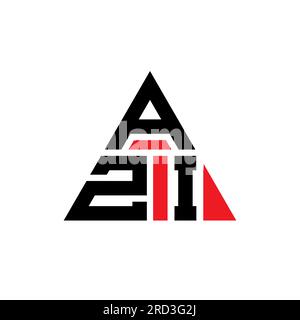 AZI triangle letter logo design with triangle shape. AZI triangle logo ...