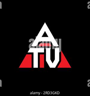 ATV triangle letter logo design with triangle shape. ATV triangle logo ...
