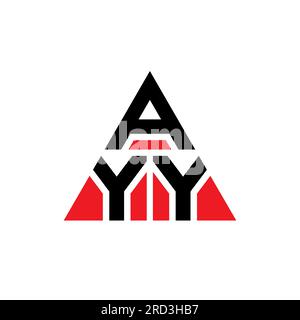 AYY triangle letter logo design with triangle shape. AYY triangle logo ...