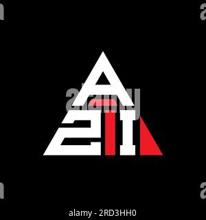 AZI triangle letter logo design with triangle shape. AZI triangle logo ...