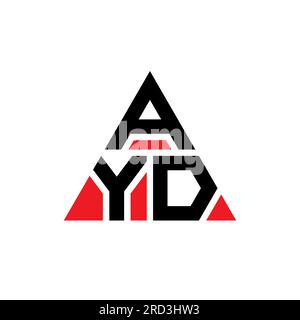 AYD triangle letter logo design with triangle shape. AYD triangle logo ...