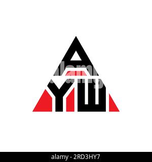 AYW letter logo design with polygon shape. AYW polygon and cube shape ...