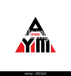 AYM letter logo design with polygon shape. AYM polygon and cube shape ...