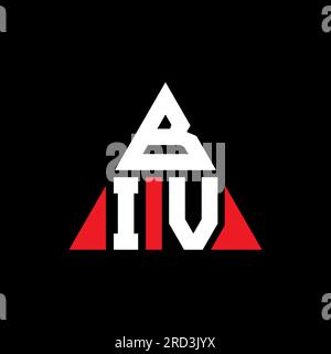 BIV triangle letter logo design with triangle shape. BIV triangle logo ...