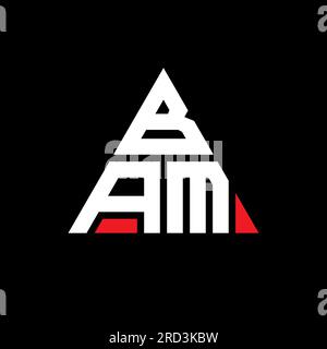 BAM triangle letter logo design with triangle shape. BAM triangle logo ...