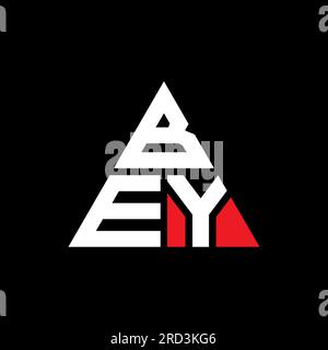 BEY triangle letter logo design with triangle shape. BEY triangle logo ...