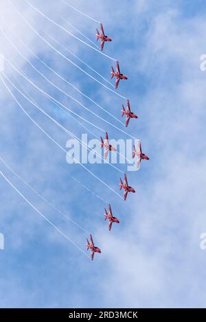 The Red Arrows at RIAT 2023 - RAF Fairford Stock Photo - Alamy
