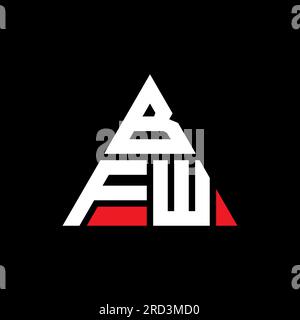 BFW triangle letter logo design with triangle shape. BFW triangle logo ...
