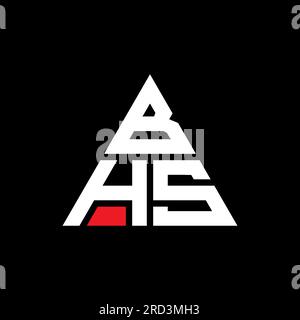 BHS triangle letter logo design with triangle shape. BHS triangle logo ...