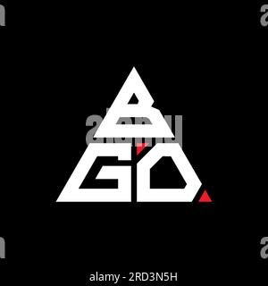 BGO triangle letter logo design with triangle shape. BGO triangle logo ...