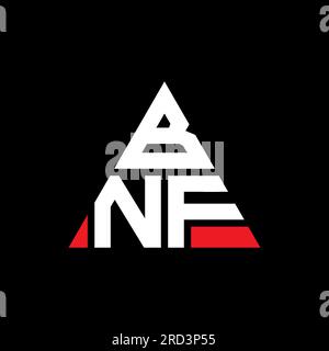 BNF triangle letter logo design with triangle shape. BNF triangle logo ...