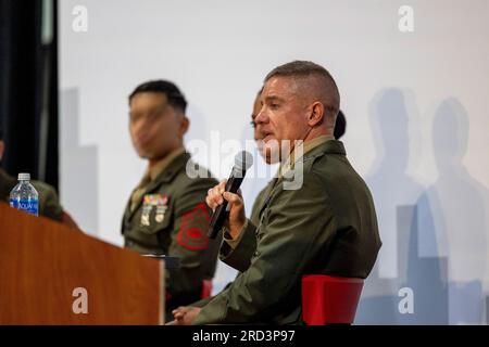 Maj. Gen. Matthew Trollinger, commander, and Master Gunnery Sgt ...
