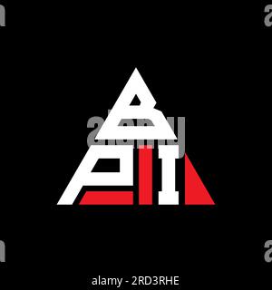 BPI triangle letter logo design with triangle shape. BPI triangle logo ...