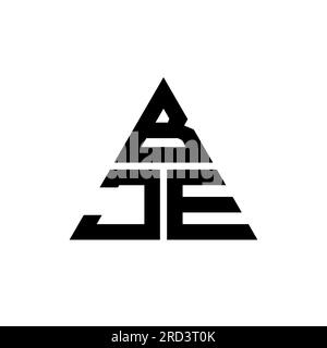 BJE triangle letter logo design with triangle shape. BJE triangle logo ...