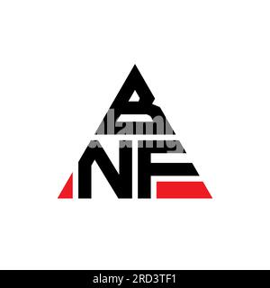 BNF triangle letter logo design with triangle shape. BNF triangle logo ...