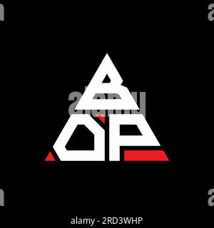BOP triangle letter logo design with triangle shape. BOP triangle logo ...
