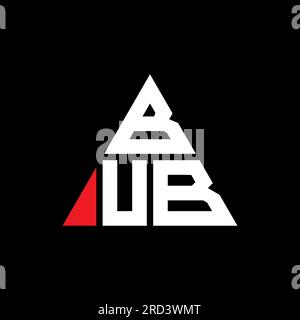 BUB triangle letter logo design with triangle shape. BUB triangle logo ...