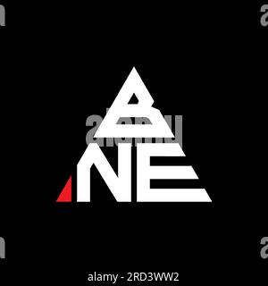 BNE triangle letter logo design with triangle shape. BNE triangle logo ...