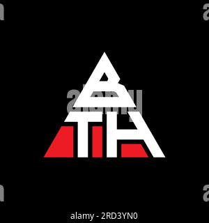 BTH triangle letter logo design with triangle shape. BTH triangle logo ...