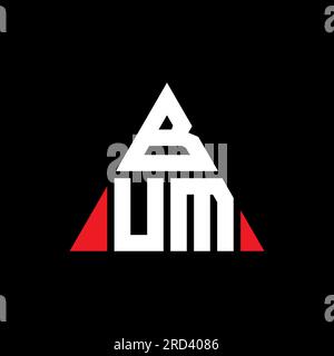 BUM triangle letter logo design with triangle shape. BUM triangle logo ...