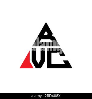 BVC triangle letter logo design with triangle shape. BVC triangle logo ...