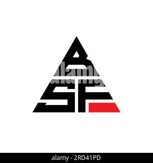 BSF triangle letter logo design with triangle shape. BSF triangle logo ...