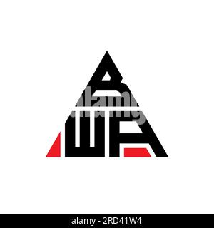 BWA triangle letter logo design with triangle shape. BWA triangle logo ...