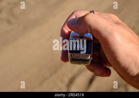 Manual mechanical counter for accurate counting in your hand Stock ...