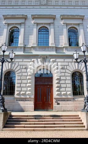 The Finlands Bank in Helsinki, Finland. It is the fourth oldest central ...