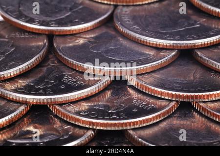 American one quarter coins, high resolution Stock Photo - Alamy
