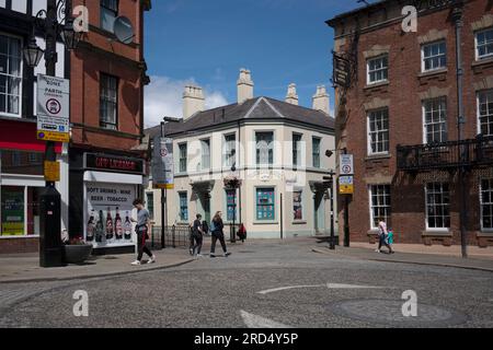 Wrexham town centre Clwyd Wales Stock Photo - Alamy
