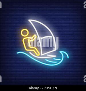 Person windsurfing neon sign Stock Vector Image & Art - Alamy