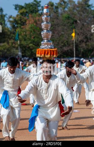 Karagattam Karagam dancers performing during Police Public sports ...