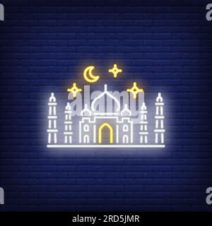 Taj Mahal neon sign Stock Vector Image & Art - Alamy