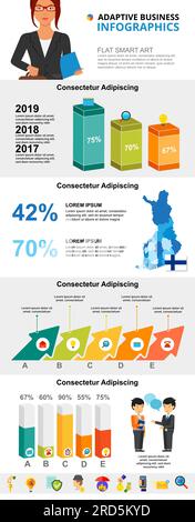 Infographic Vector Editable Flag Bar Graphs - Set 4 Stock Vector Image ...