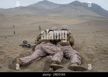 Peruvian marines from the Batallòn de Ingeniería de Infantería de ...