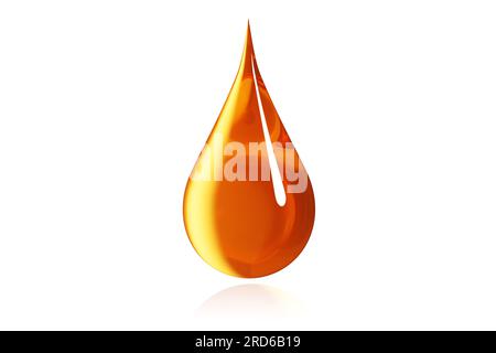 Golden Omega 3 oil drop isolated on white Stock Photo - Alamy