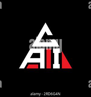 CAI triangle letter logo design with triangle shape. CAI triangle logo ...