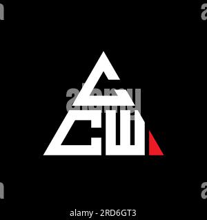 CCW triangle letter logo design with triangle shape. CCW triangle logo ...