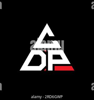 CDP triangle letter logo design with triangle shape. CDP triangle logo ...