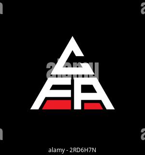 CFA triangle letter logo design with triangle shape. CFA triangle logo ...