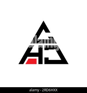 CHJ triangle letter logo design with triangle shape. CHJ triangle logo ...